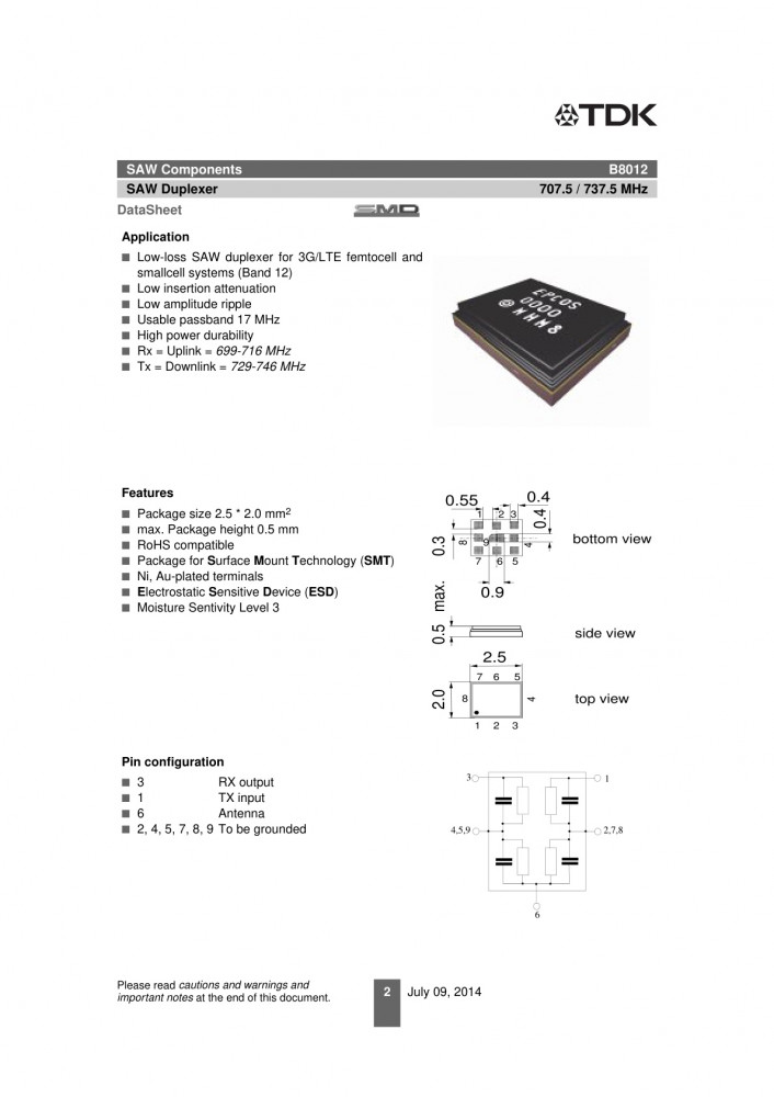B39741B8012P810 datasheet page 2