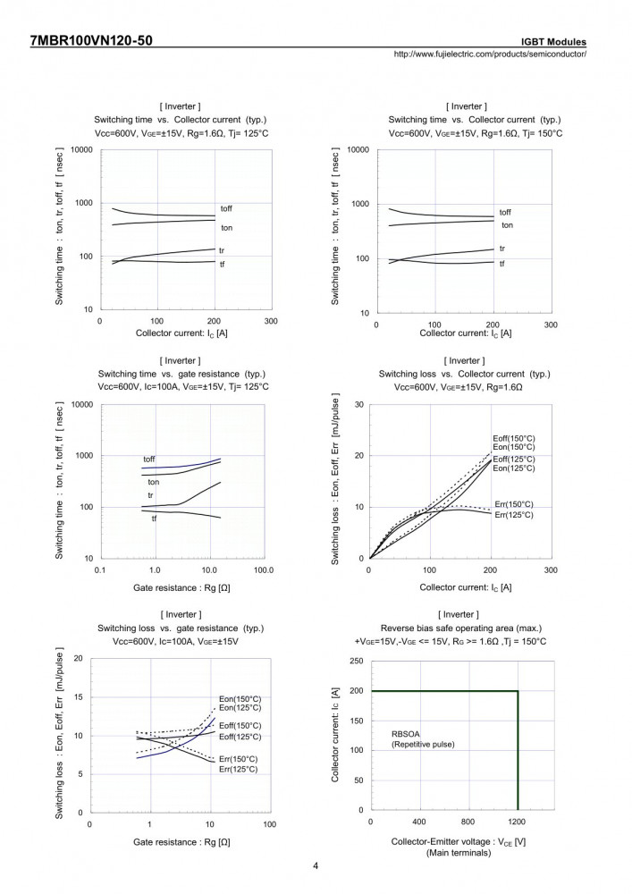 7MBR100VN120-50 datasheet page 4