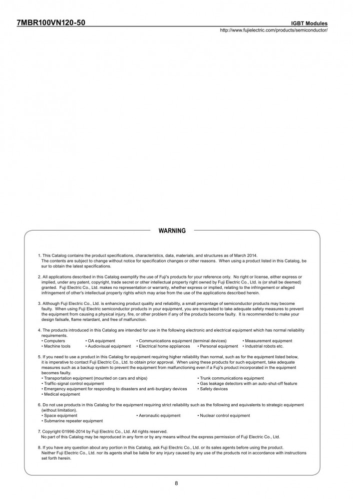 7MBR100VN120-50 datasheet page 8