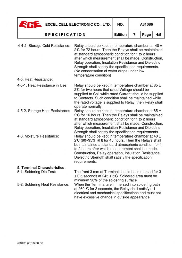 ECE ETR-RWH-SH-105DZ datasheet page 4
