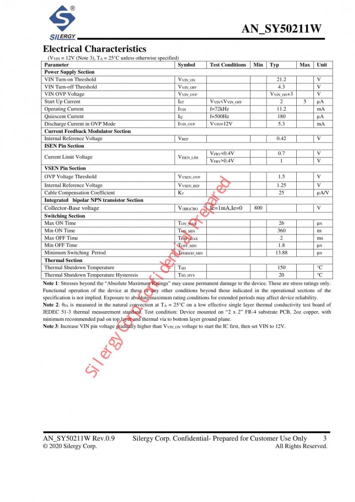 SY50211WAZC datasheet page 3
