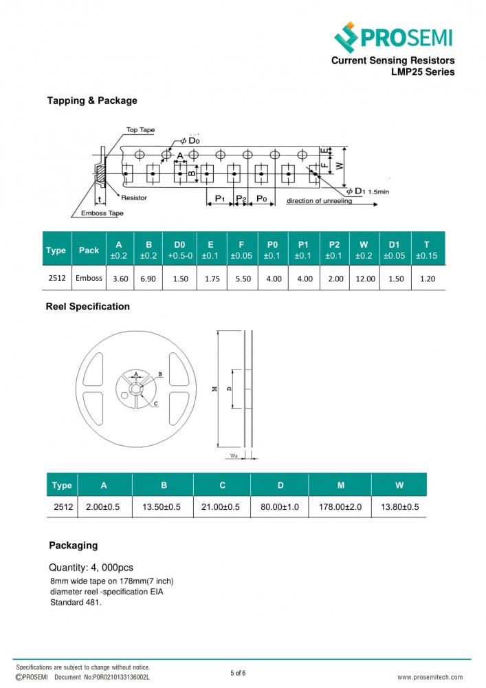 LMP25 datasheet page 5