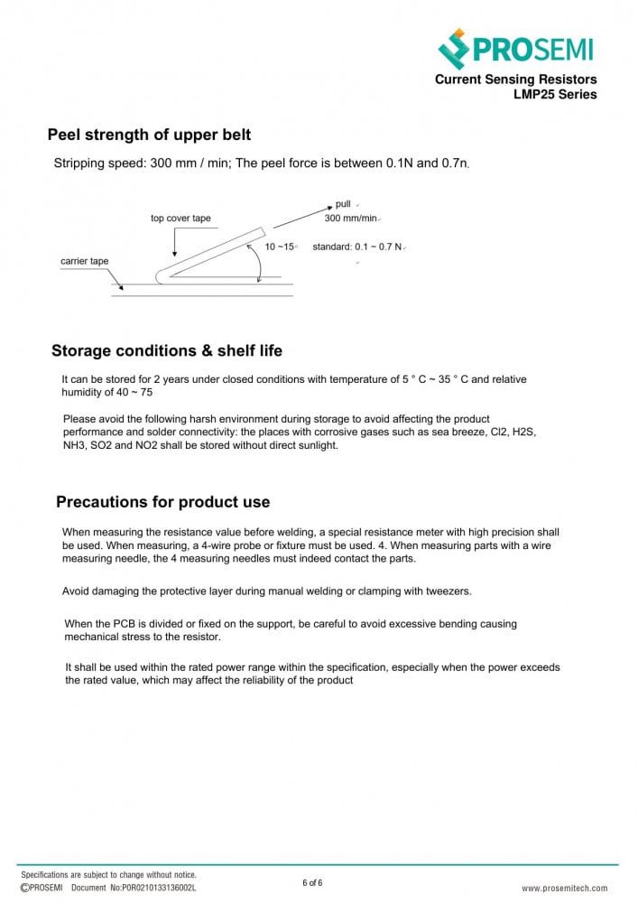 LMP25 datasheet page 6