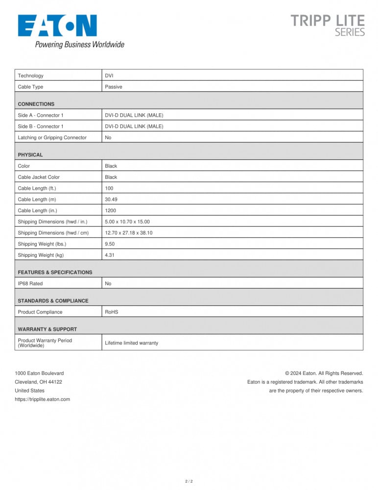 P560-100-HD technical document page 2