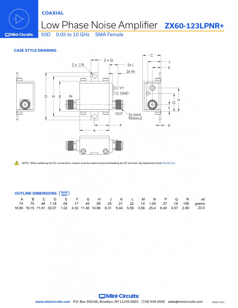 ZX60-123LPNR+ datasheet page 5