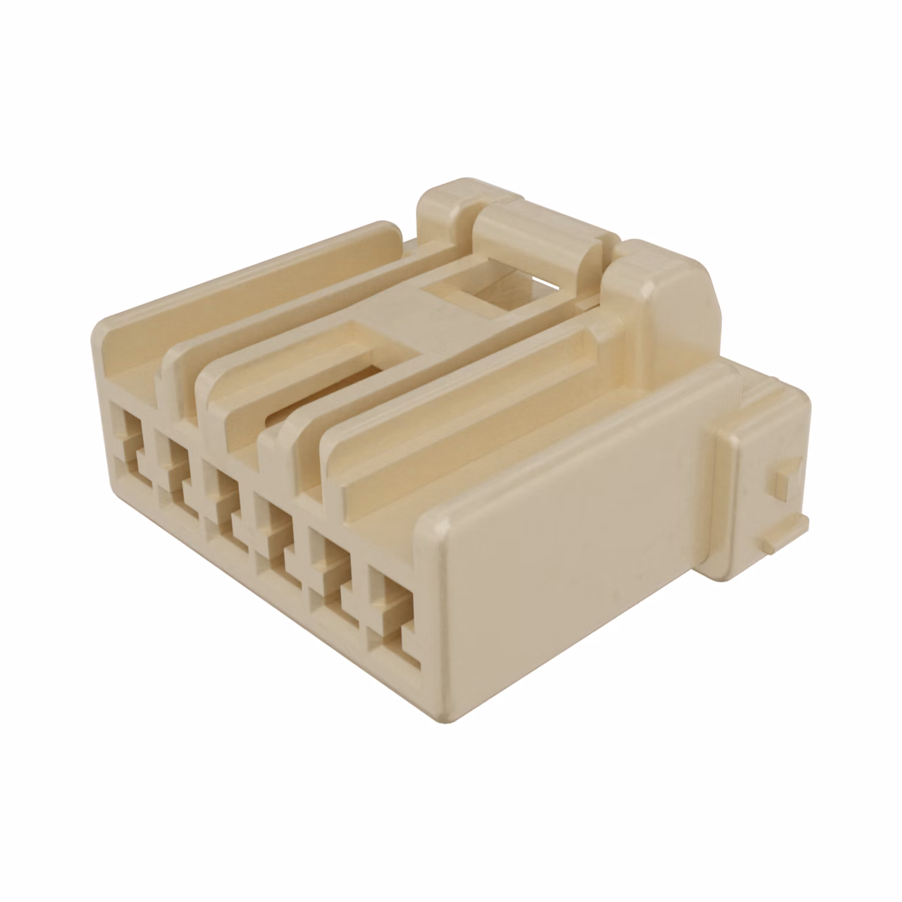 2.50mm Pitch CP-2.5 Mini Wire-to-Wire Receptacle Housing, Positive Lock, Single Row, 6 Circuits, Natural for sale