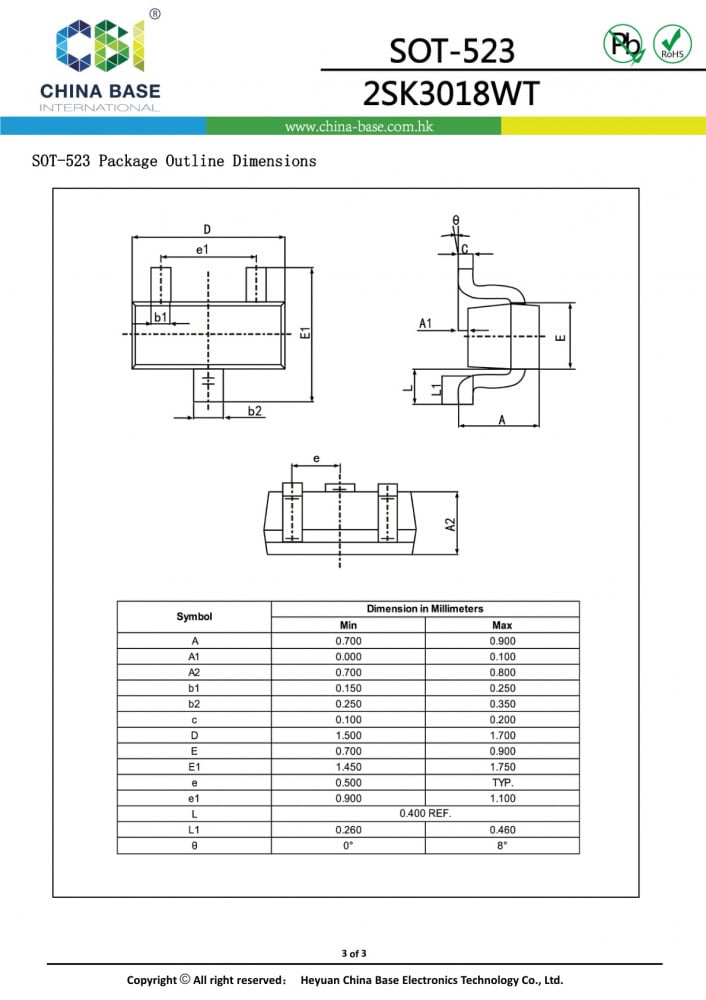2SK3018WT datasheet page 3