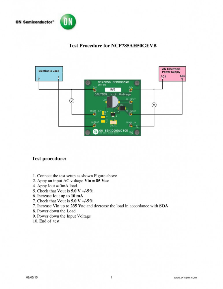 NCP785AH50GEVB technical document preview