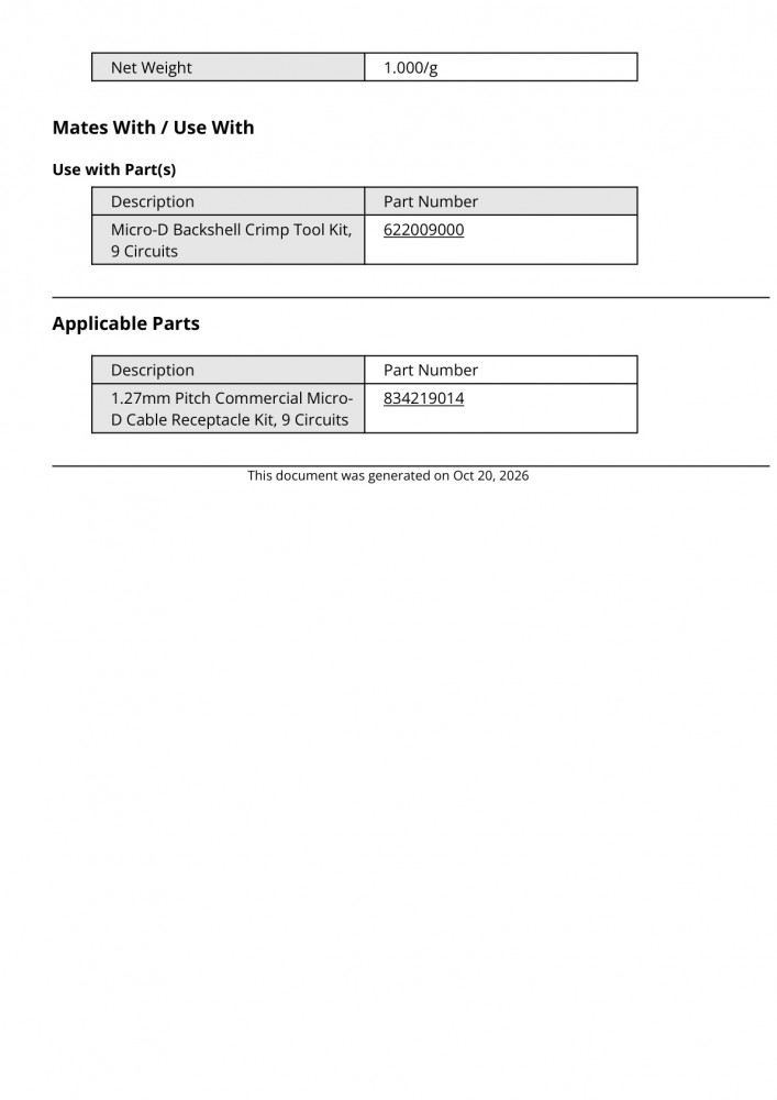 MOLEX 622008900 tooling document page 3