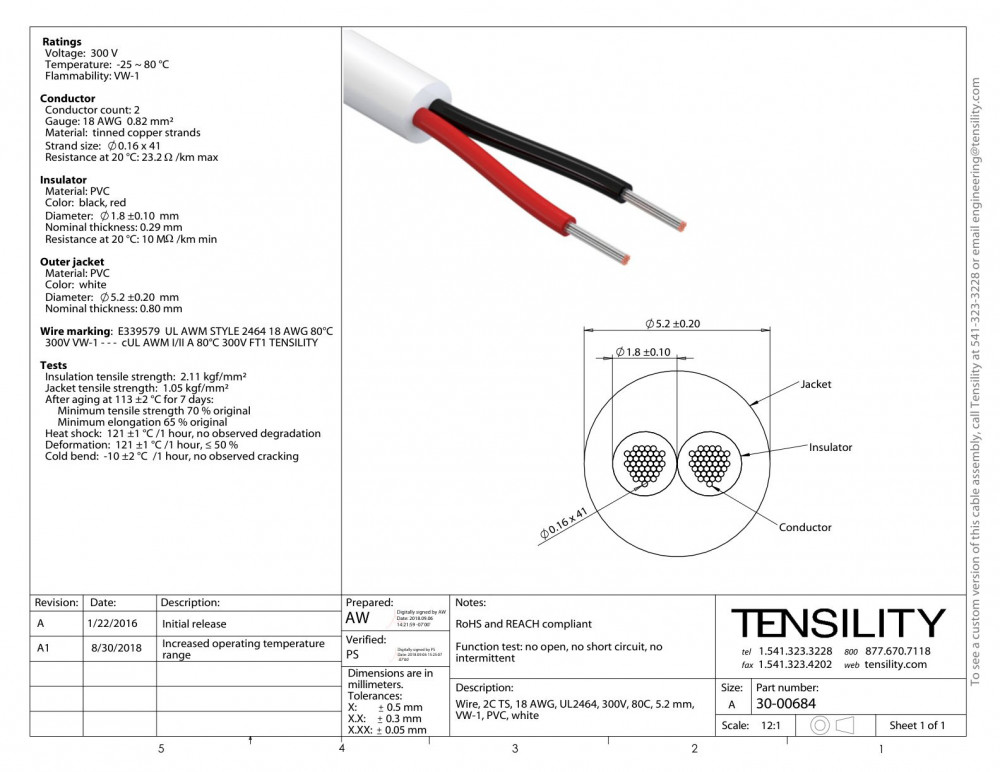 Tensility International 30-00684 product drawing