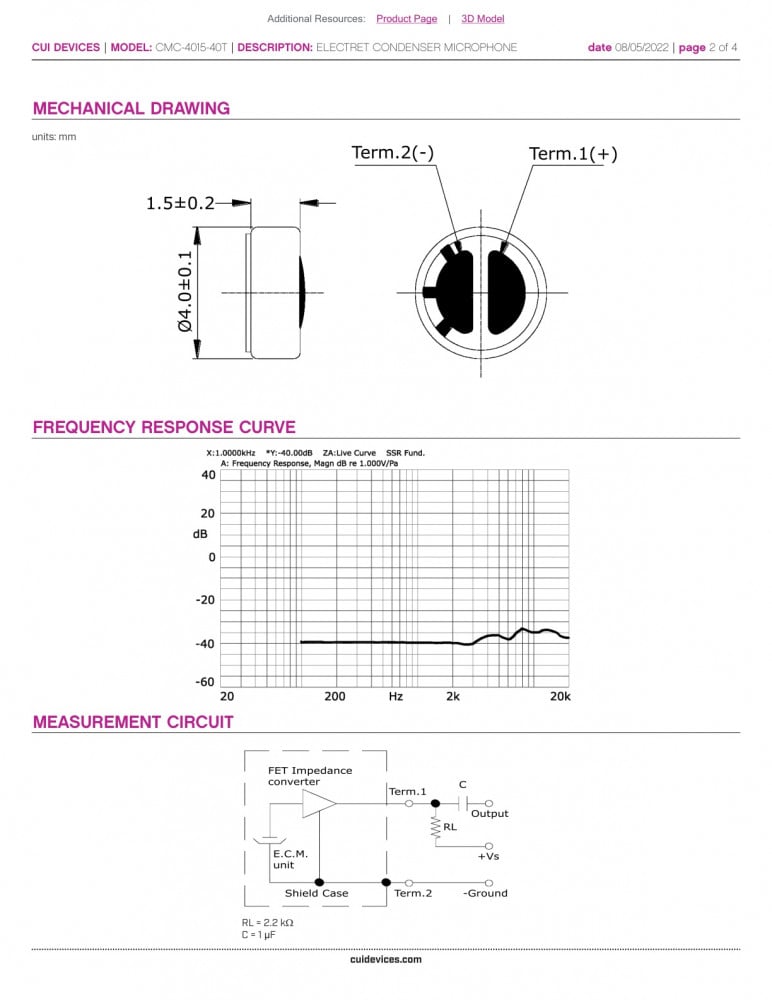 CMC-4015-40T datasheet page 2