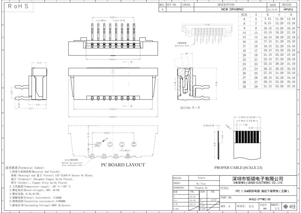 JUSHUO AFA22-S16WCC-00 technical drawing