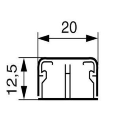 Dlplus - End cap for Dlplus mini-trunking 20x12.5mm White - IP40 protection index - Snap-on fitment for neat end finish for sale