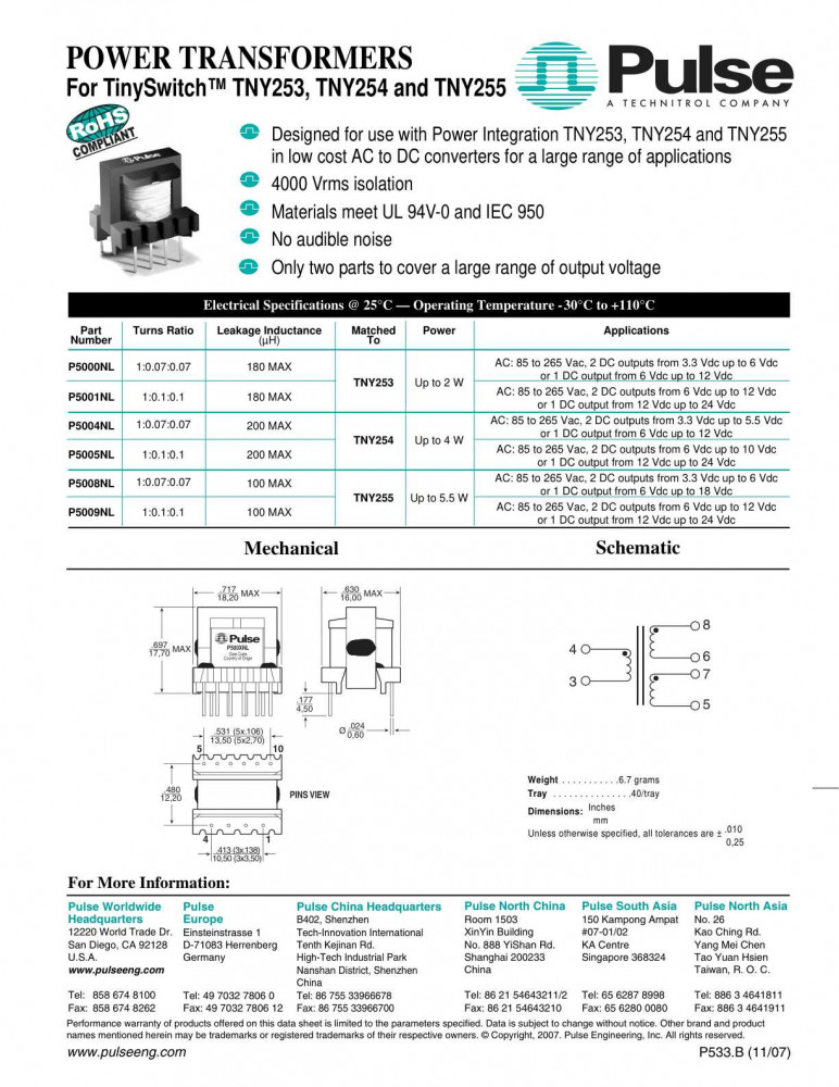 PULSE P5001NL technical document
