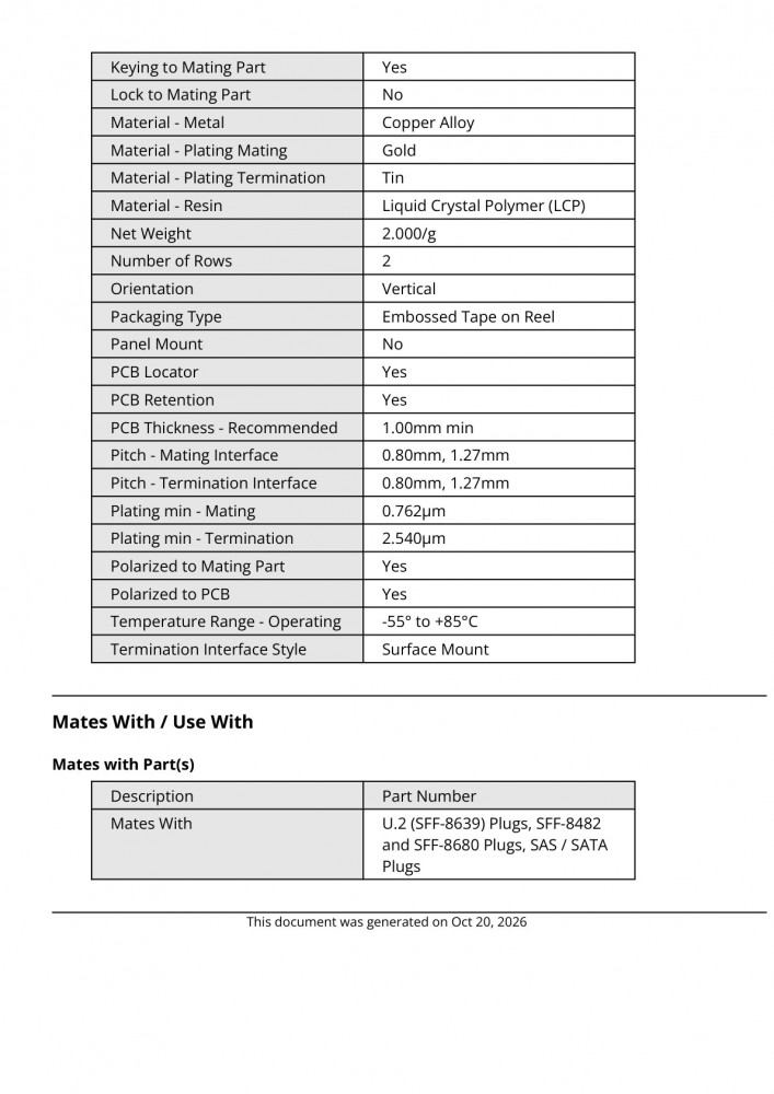 Product document page 3 for MOLEX 2152810001