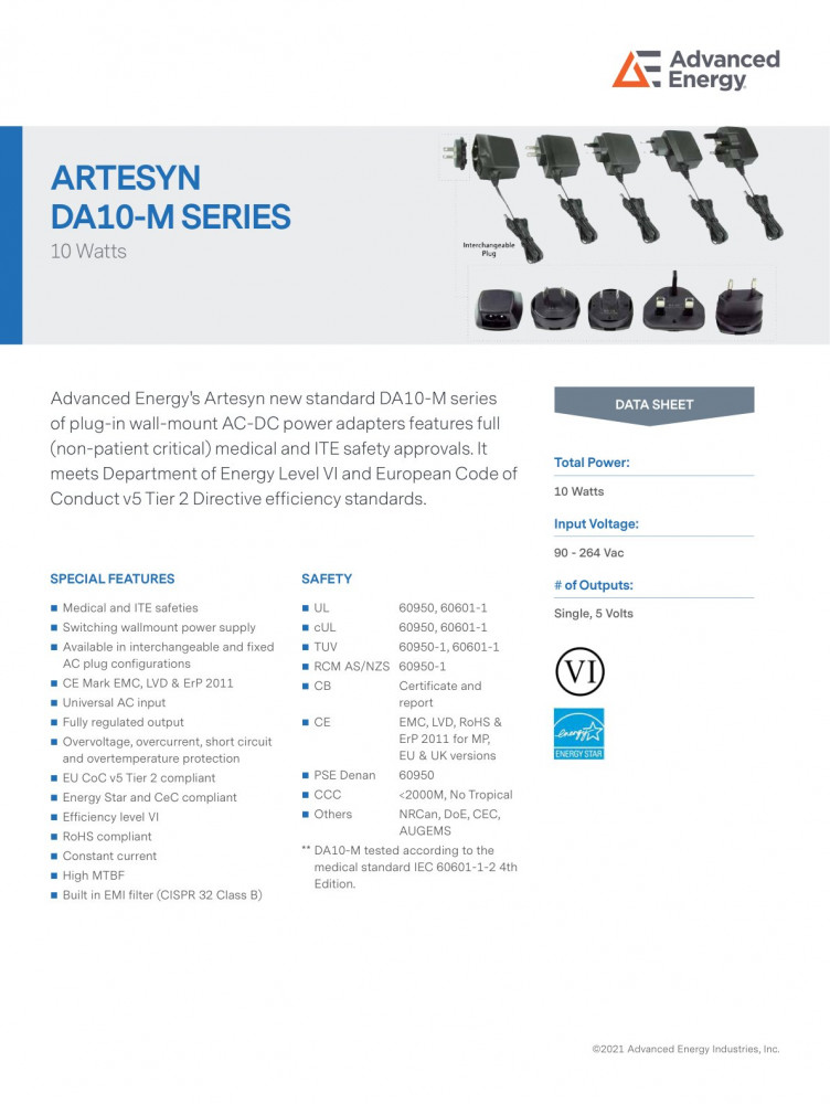 DA10-M datasheet page 1