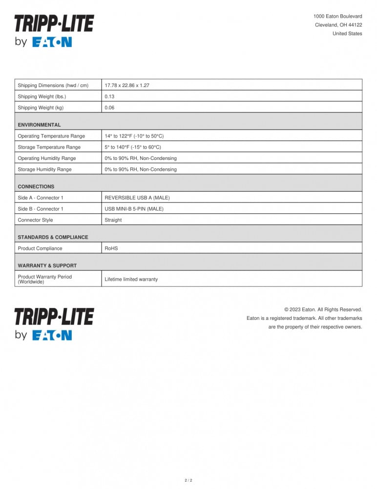 EATON UR030-006 technical document page 2