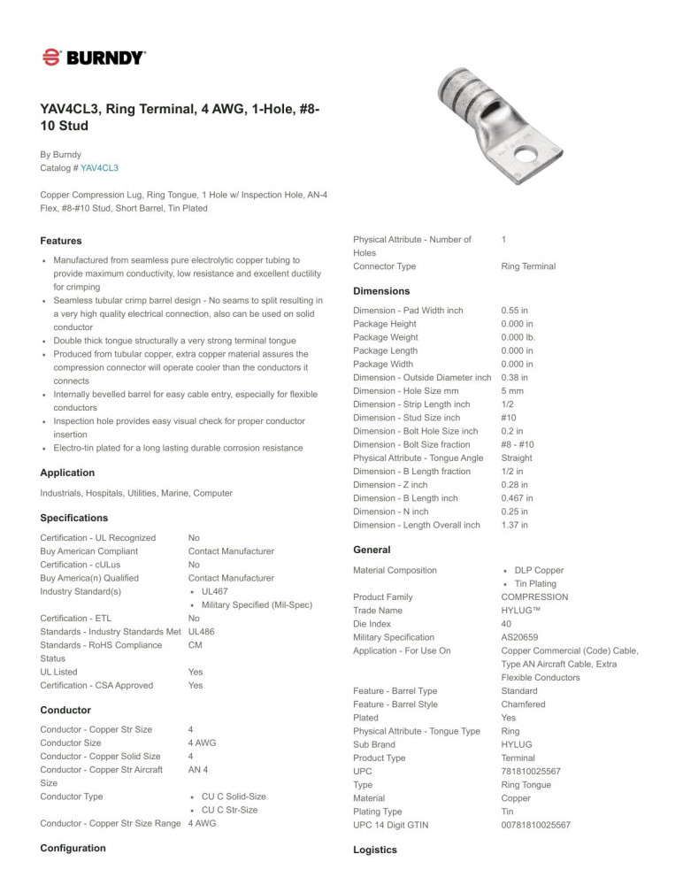 YAV4CL3 technical document page 1