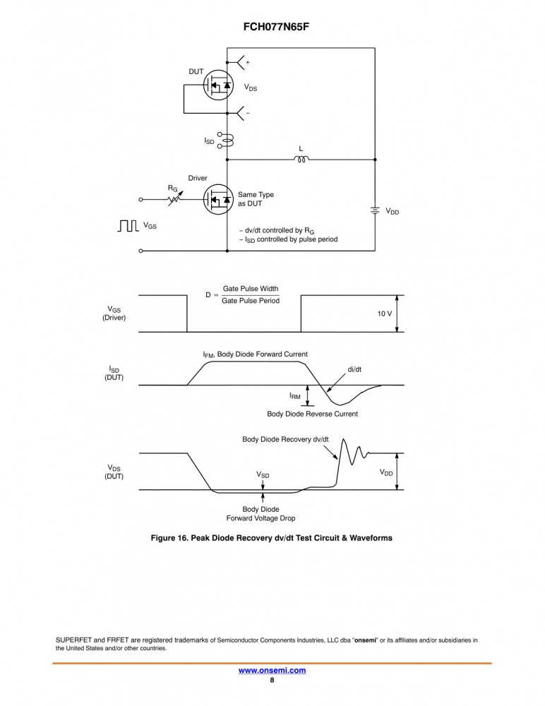 FCH077N65F datasheet page 8