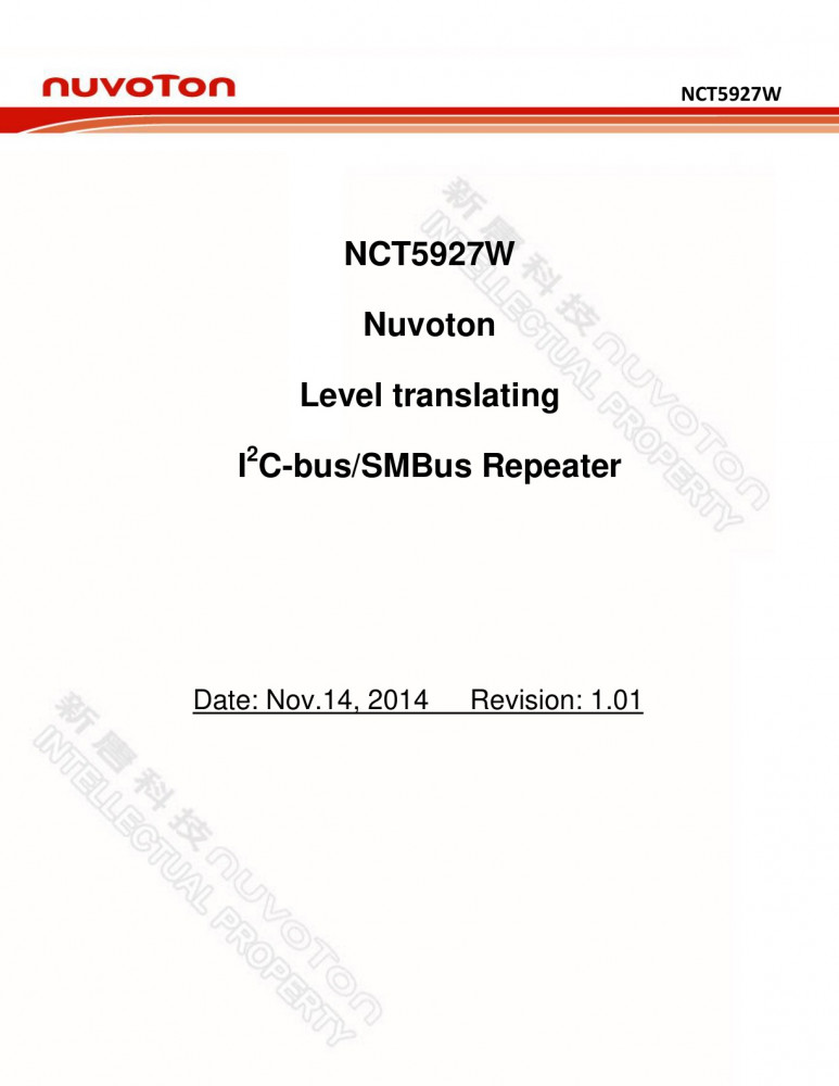 NCT5927W datasheet page 1