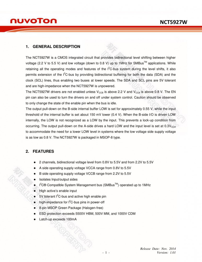 NCT5927W datasheet page 4