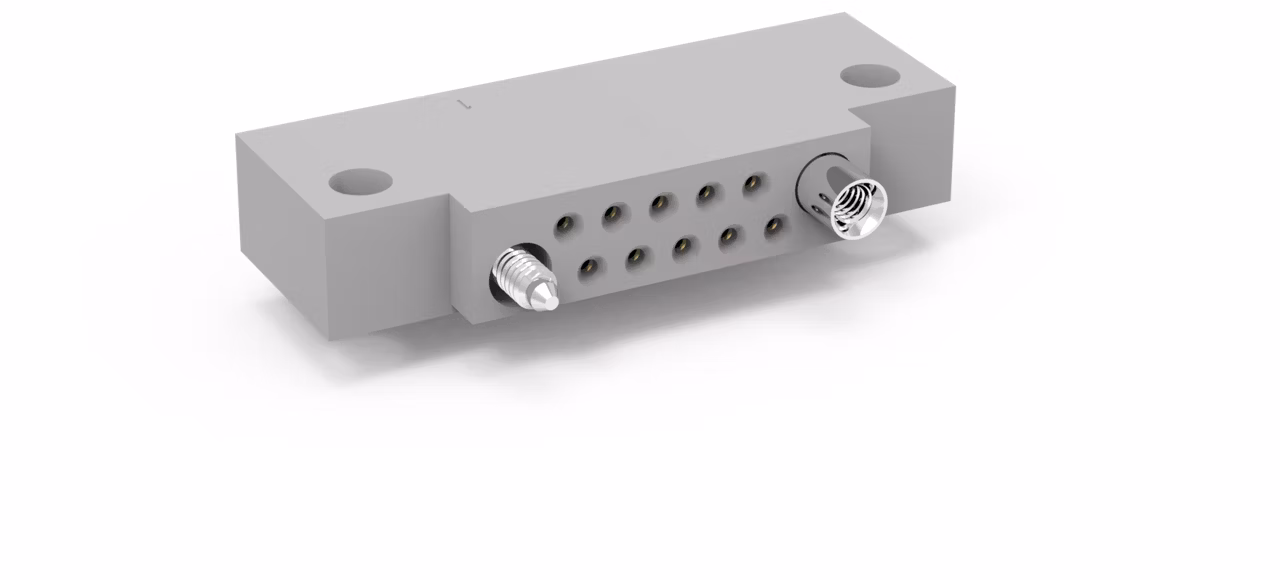 AirBorn W Series Rectangular Board Mount Receptacle with Socket Contacts, Right Angle, Through Hole, Dual Row, 0.100