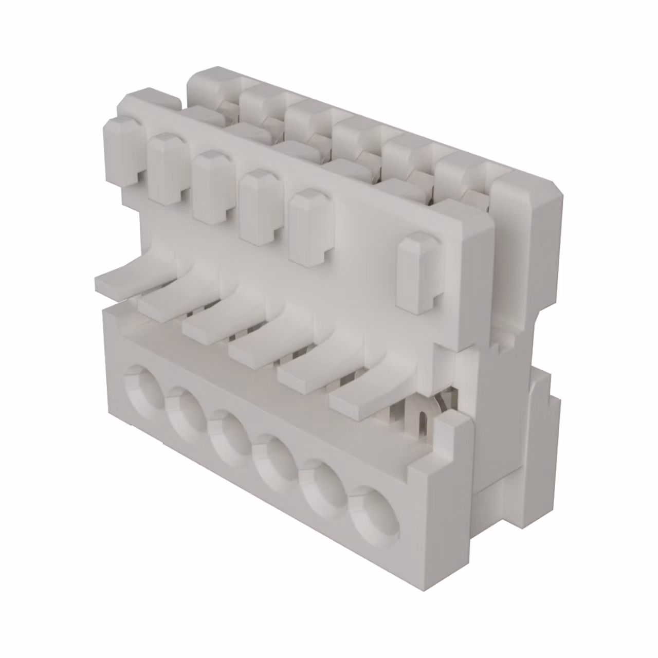 Appli-Mate RAST 2.5 Female Connector, 2.50mm Pitch, 6 Circuits, Position F Removed, Open Endwalls for sale