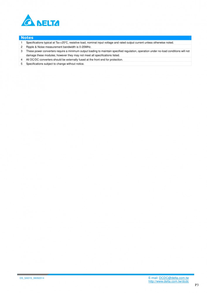 SA01S series datasheet page 3
