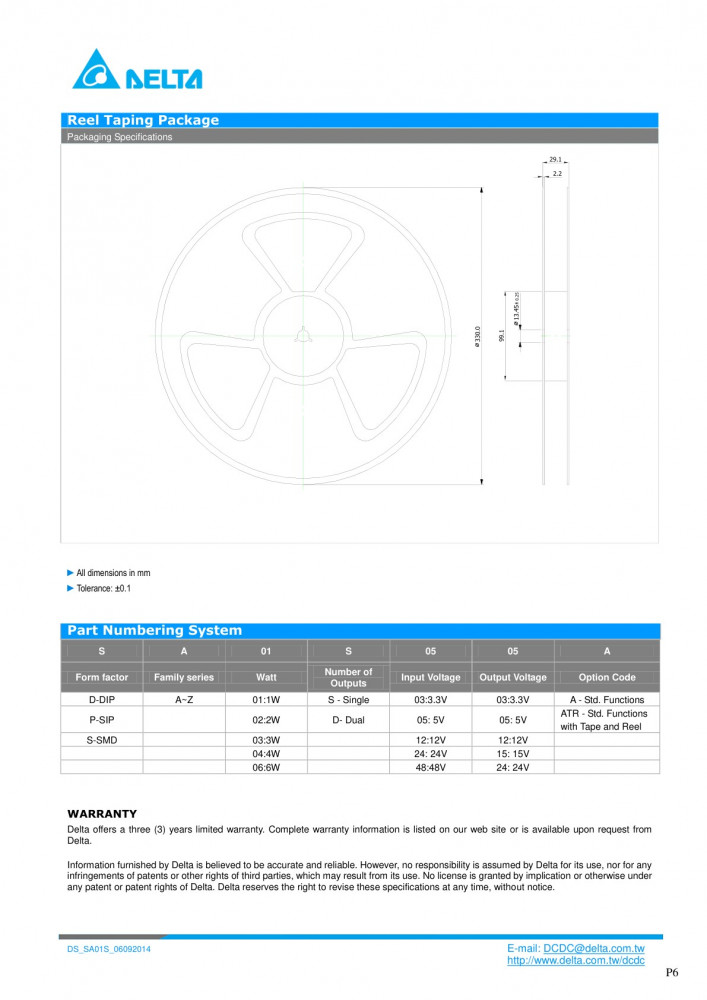 SA01S series datasheet page 6