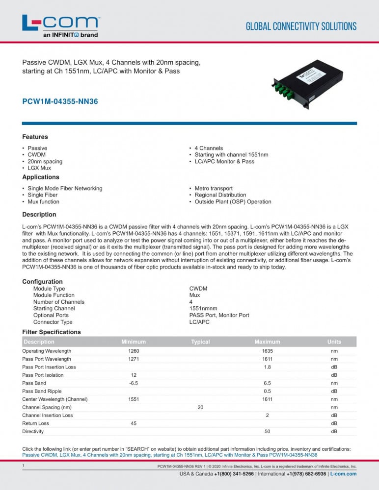 PCW1M-04355-NN36 technical document page 1