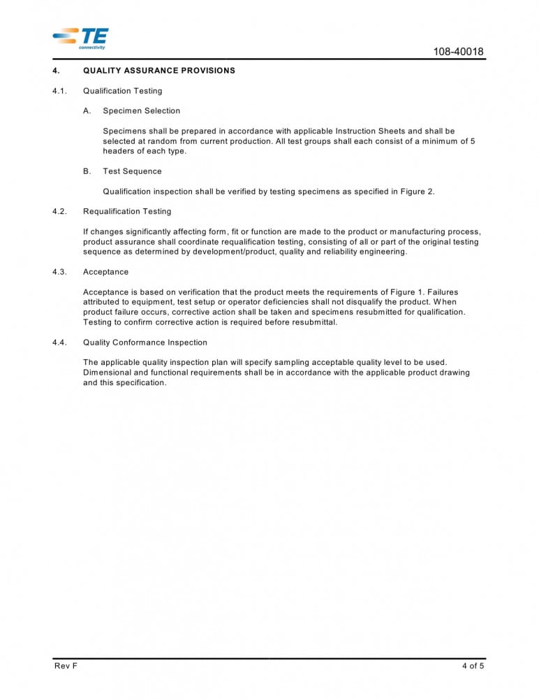 TE Connectivity product document page 4