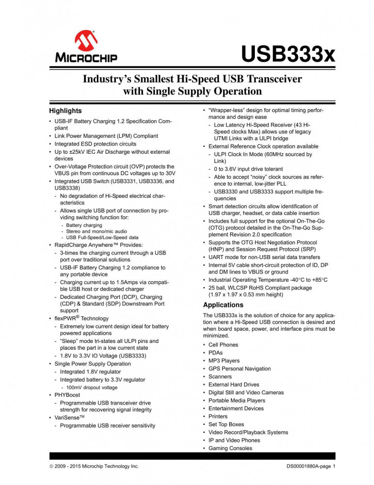 EVB-USB3330 technical document page 1