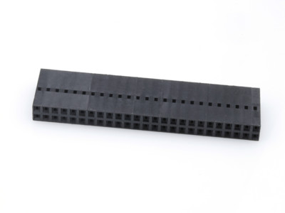 2.54mm Pitch SL Crimp Housing, Dual Row, Version A, Non-polarized, 54 Circuits, Black