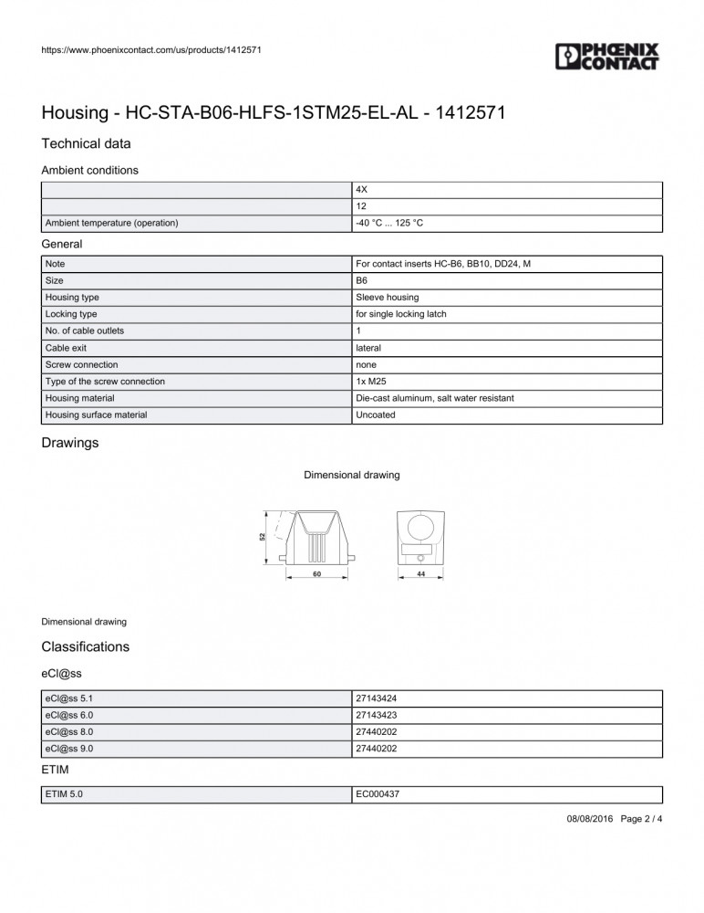 Phoenix Contact 1412571 technical document page 2