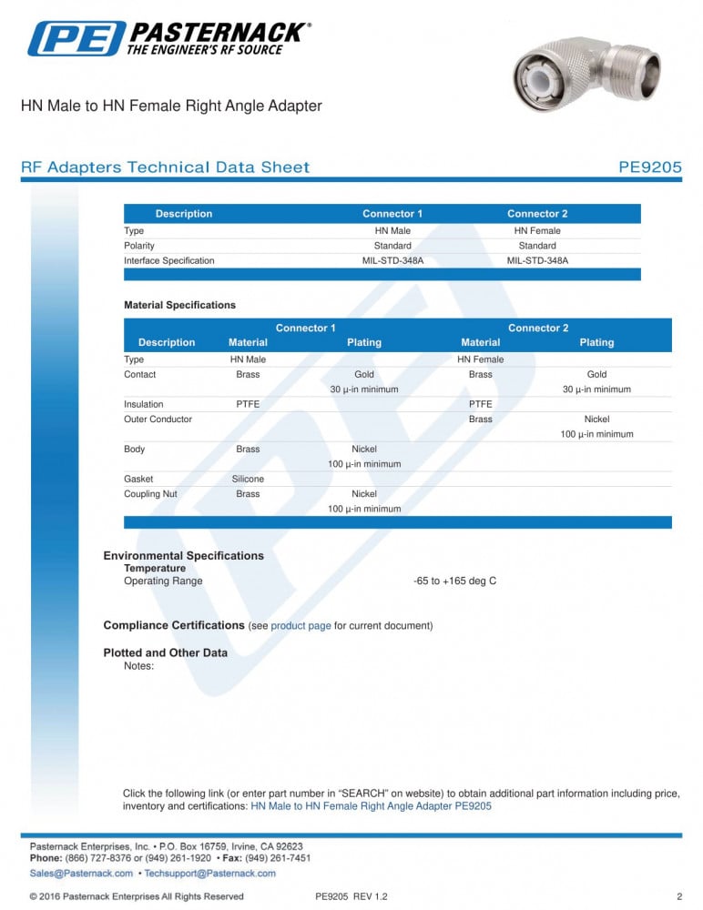 PE9205 technical document page 2