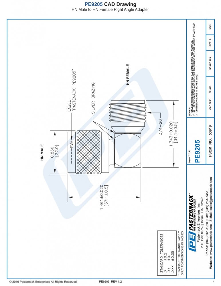 PE9205 technical document page 4