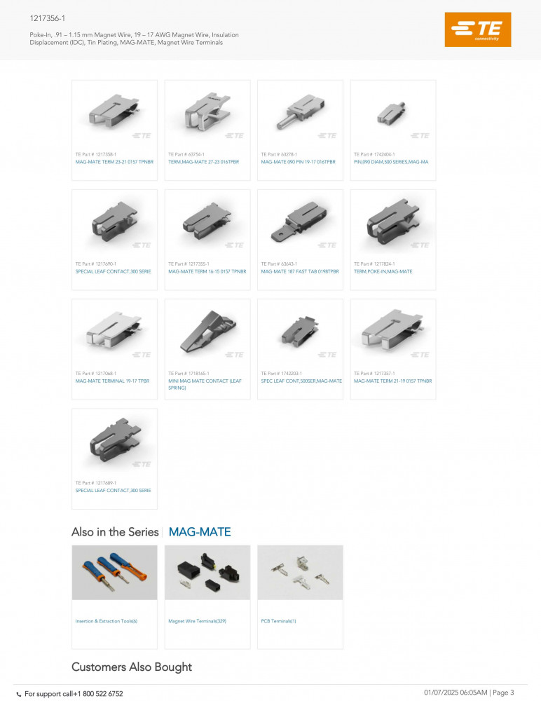 TE Connectivity 1217356-1 technical document page 3
