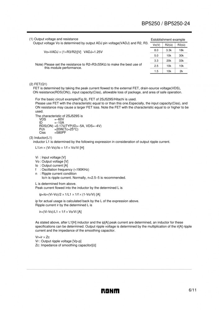 BP5250 datasheet page 6