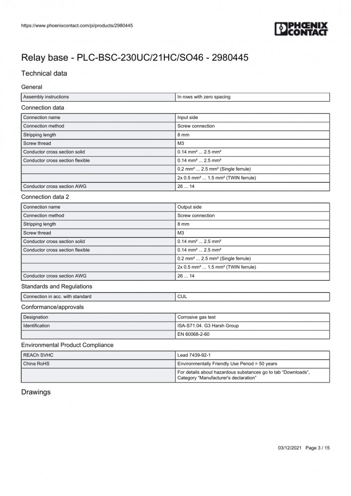 Phoenix Contact 2980445 technical document page 3