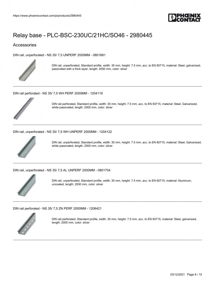 Phoenix Contact 2980445 technical document page 8