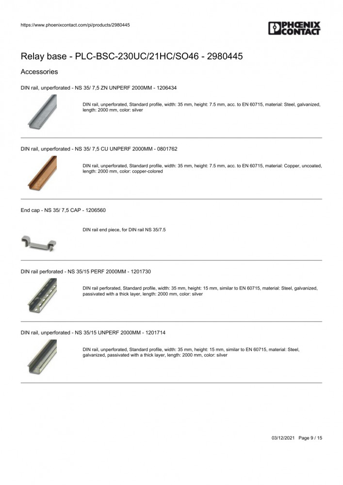 Phoenix Contact 2980445 technical document page 9
