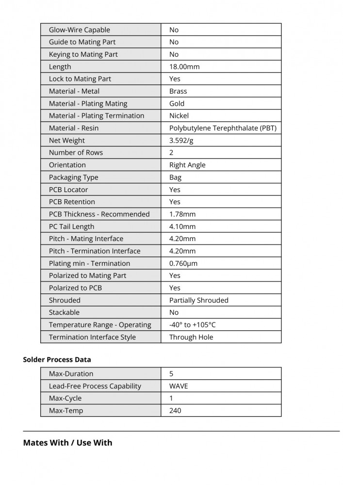 MOLEX Mini-Fit Plus HCS technical document page 3