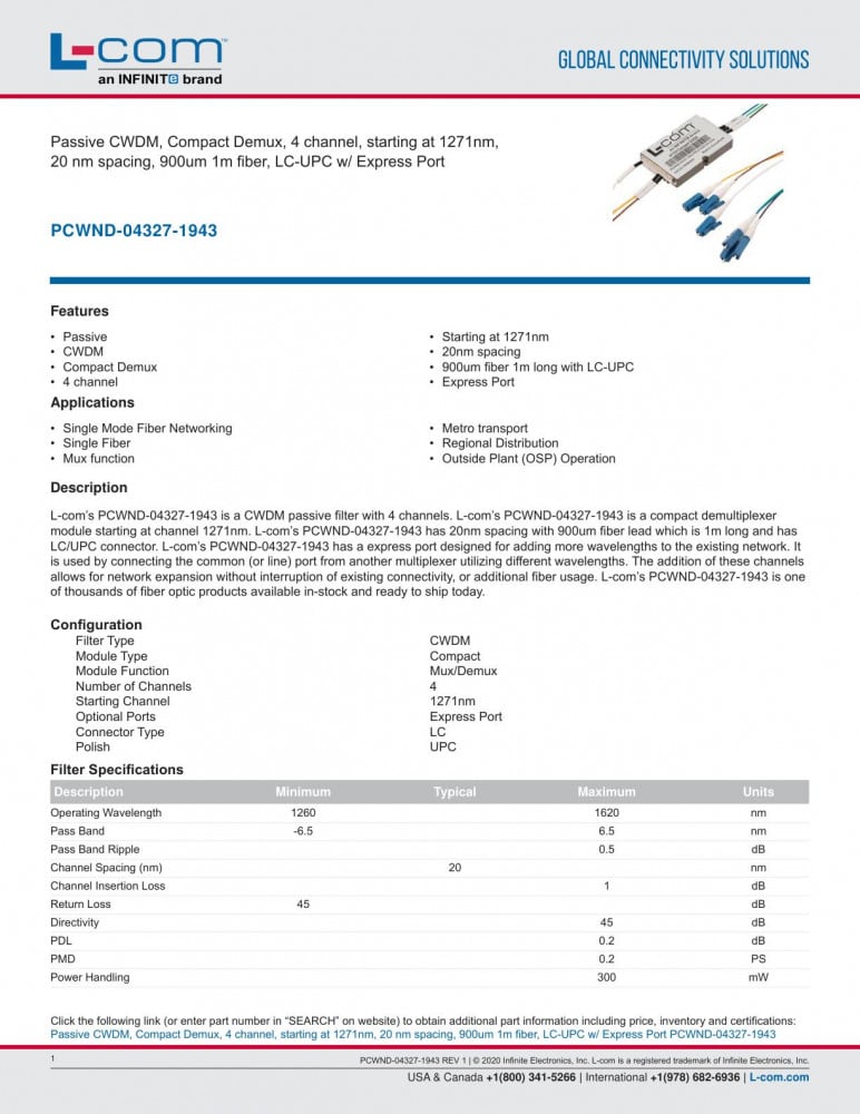PCWND-04327-1943 technical document page 1