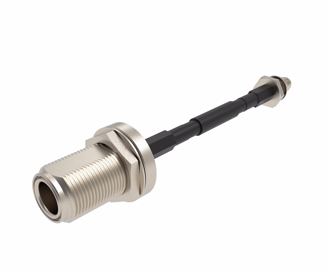 MMCX Right-Angle Plug to SMA Straight Bulkhead Jack on RG-174 Cable, 304.80mm Length, 50 Ohms