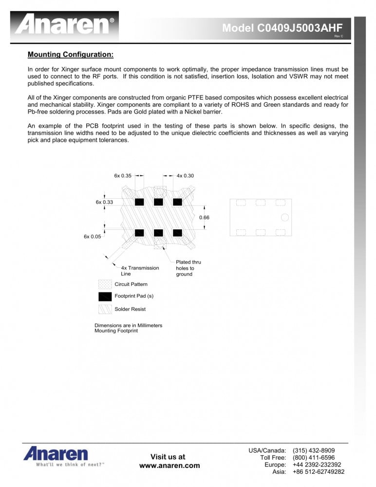 C0409J5003AHF datasheet page 5