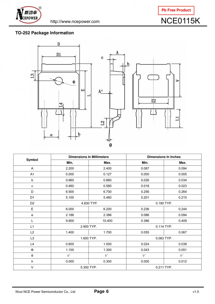 NCE0115K datasheet page 6