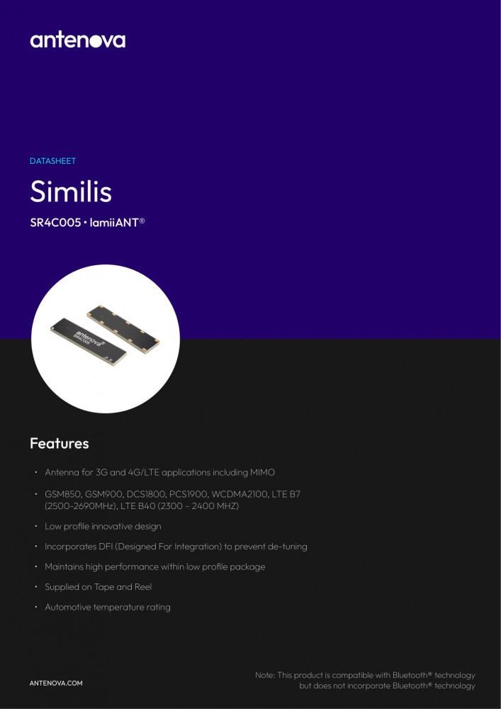Similis SR4C005 datasheet page 1