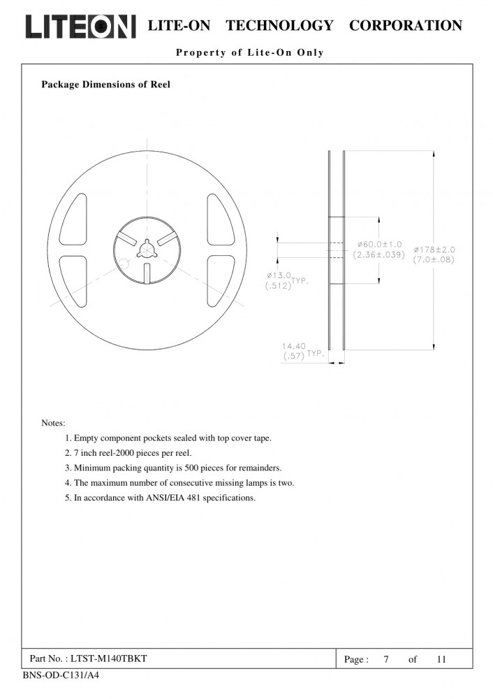 LTST-M140TBKT datasheet page 7
