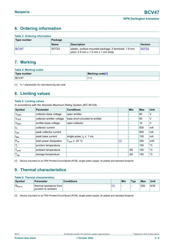 BCV47 datasheet page 2