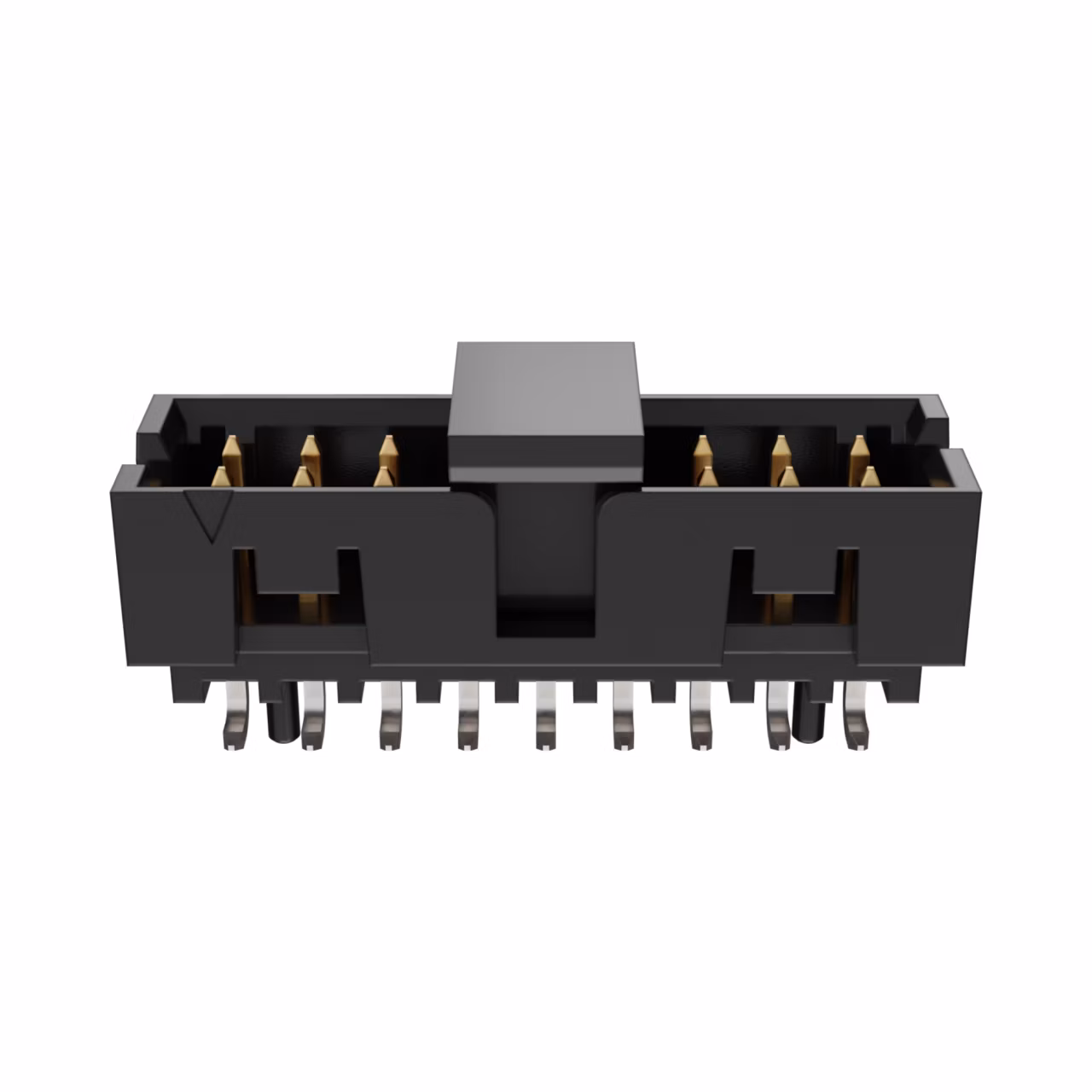 2.00mm Pitch, Milli-Grid PCB Header, Dual Row, Vertical, Surface Mount, Shrouded, 18 Circuits, 0.76µm Gold (Au) Plating, Dual Side Slots, Dual Friction Locks, Center Polarization, with Pegs, with Cap, Tube for sale